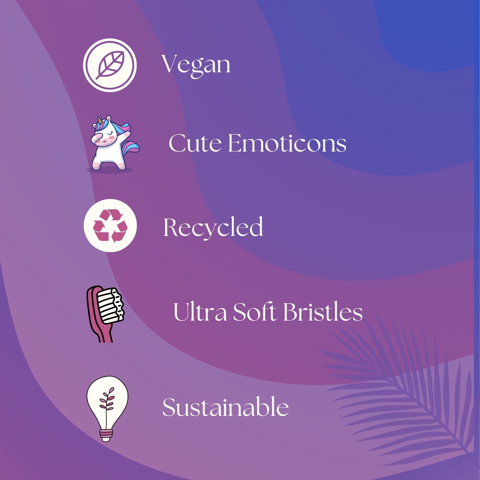 Rewa Kids Kawaii Unicorn l Children Bamboo Toothbrushes l Organic Compostable Natural Ayurvedic l Pack-4 l Soft Bristles BPA Free Pink (Sassy) & Blue (Shiny).