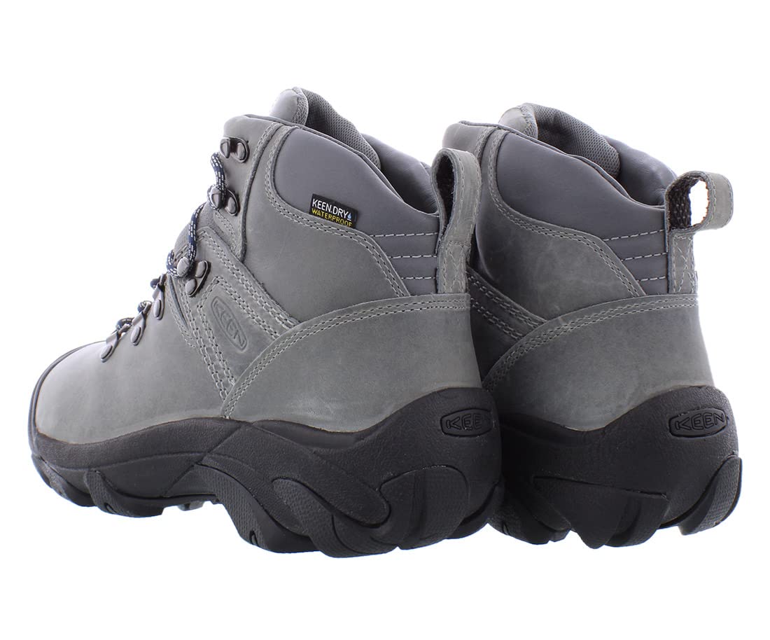 KEEN Men's Pyrenees Mid Height Waterproof Hiking Boots, Drizzle/Black Iris, 7.5