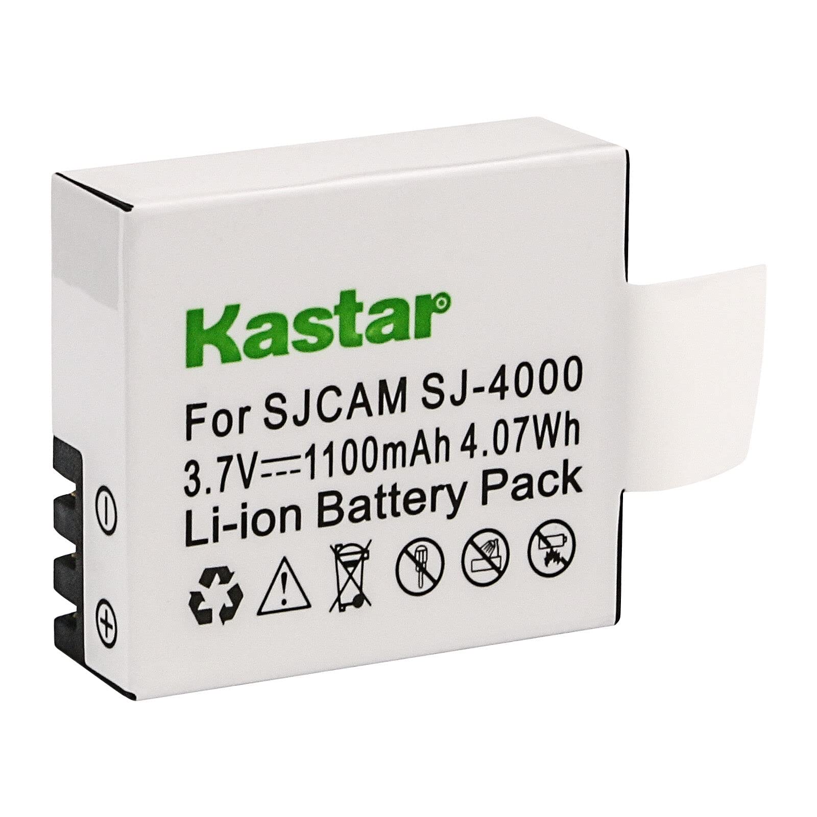 Kastar High Capacity Battery for Eken PG1050 SJCAM SJ4000B & Evolveo Sportcam W7 Evolveo Sportcam W8 QUMOX SJ4000 QUMOX SJ4000 WiFi QUMOX SJ5000 QUMOX SJ5000 WiFi QUMOX SJ6000 SJCAM M10