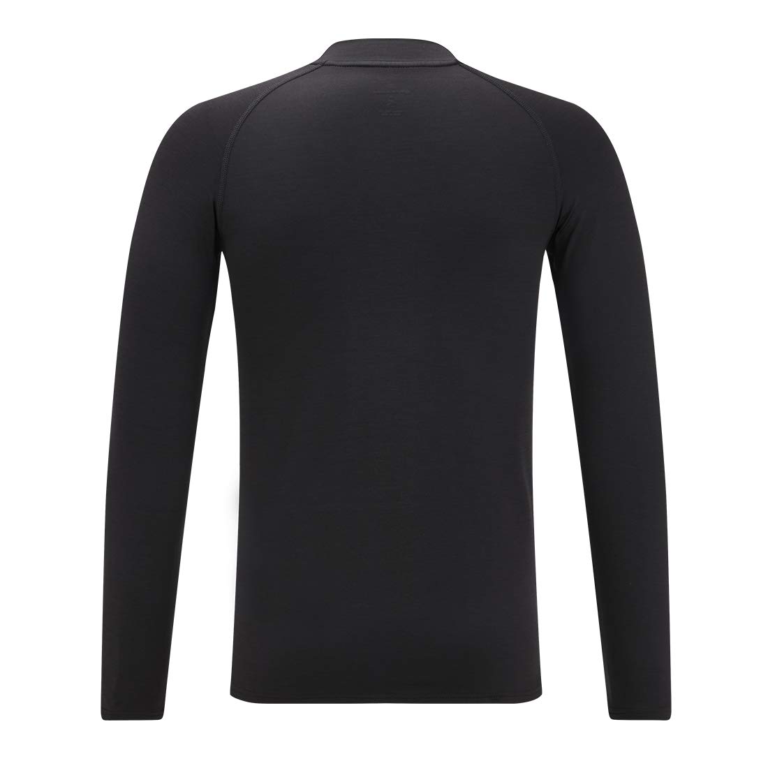 LEAO Youth Boys Compression Shirt Long Sleeve Fleece Quick Dry Sports Baselayer Soccer Baseball Basketball Undershirt Black L