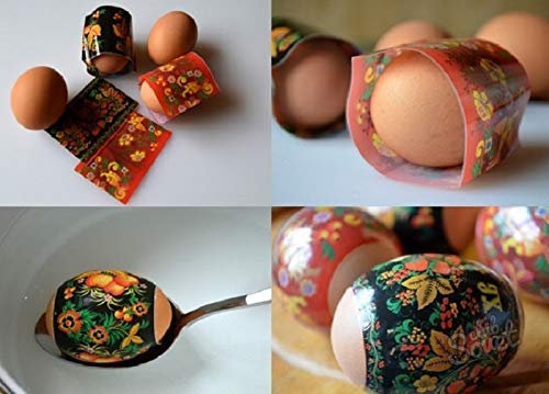 Lot of 3 Easter Egg Wrappers - Easter Egg Shrink Wrappers - Russian Easter Egg Wraps - Ukrainian Easter Eggs - Egg Wrap - Easter Egg Sleeves - Pysanky Egg Decorations - Orthodox Easter Egg Arounds
