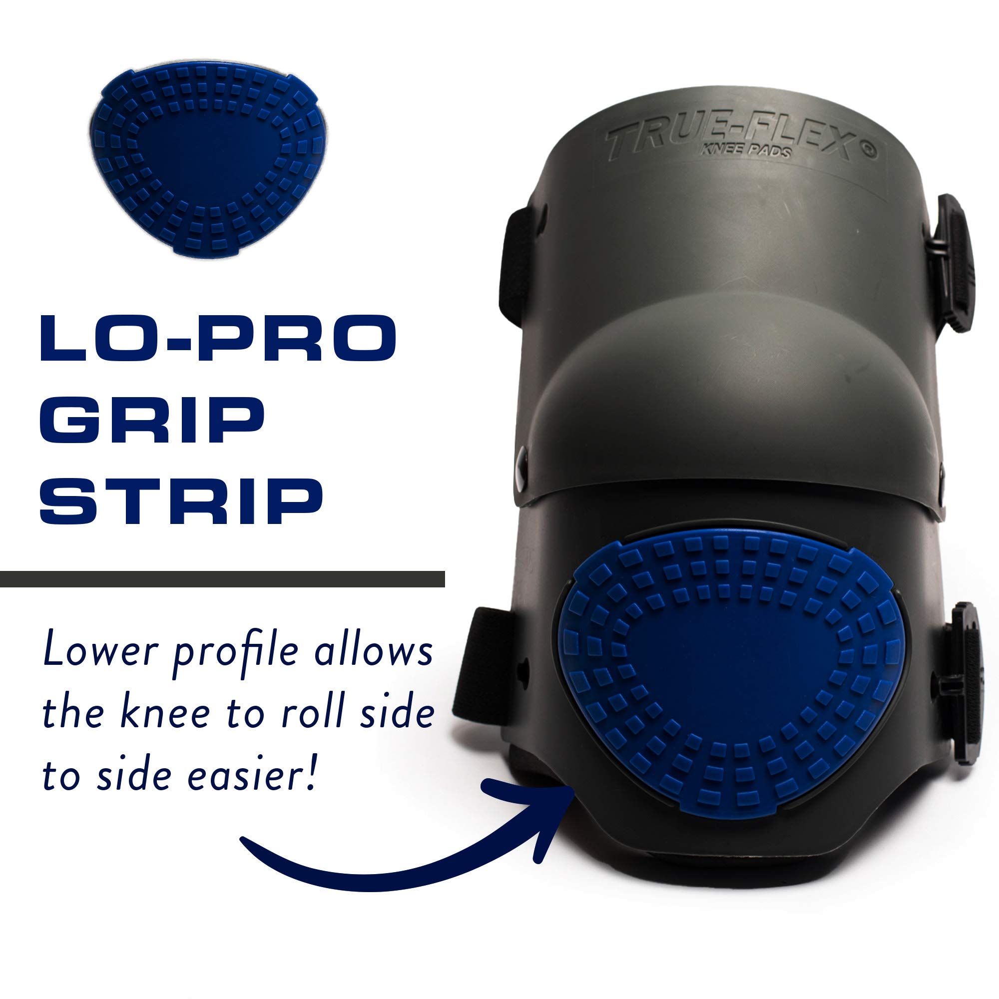 TSE Safety - TSE-TFLX-4-16-GEL Flex Work Knee Foam Padding Pads - Anti-Slip Strong Double Straps Comfortable Knee Protection Breathable Heavy Duty for Indoor and Outdoor Use β Black & Blue