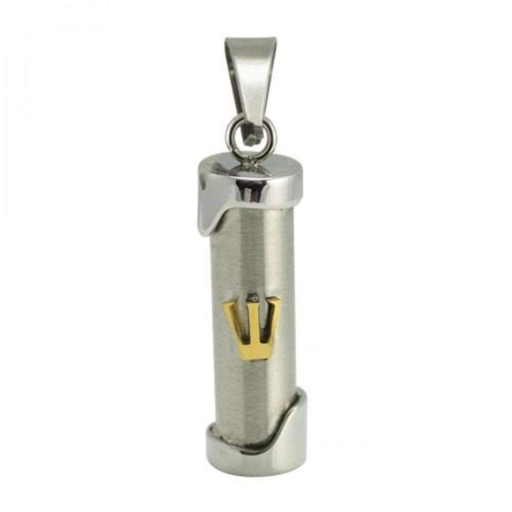 LND Jewish Judaica Stainless Steel Gold PVD Hebrew Inscription Pendant