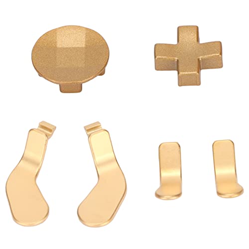 PUSOKEI Metal D-Pads, Stainless Steel Trigger Paddles and 2 Interchangeable D Pads, Gamepad Trigger Buttons Replacement for Elite Series 2 Controllers
