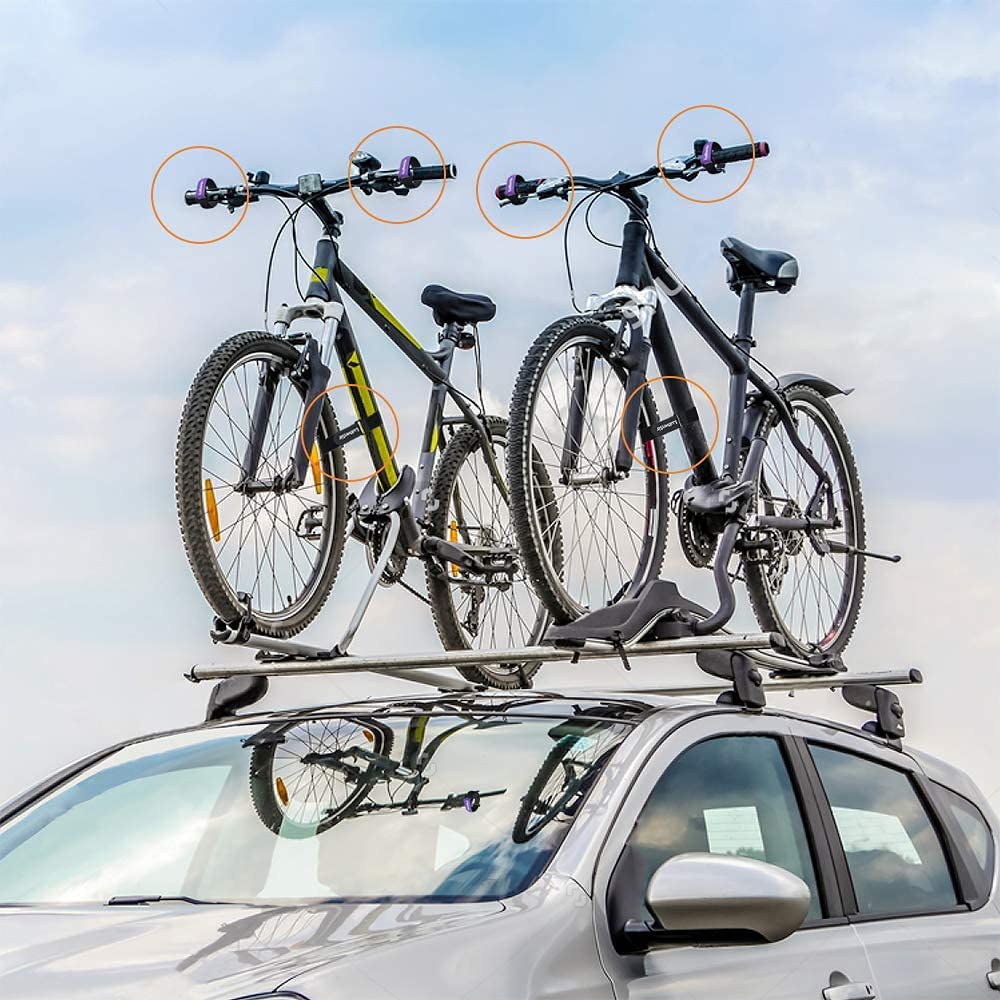 LuBanSir Bike Rack Straps, 8 Pack (8" & 26") Adjustable Bike Stabilizer Straps to Keep Bike Wheel from Spinning