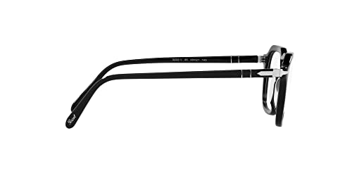 Persol PO3292V Square Prescription Eyewear Frames, Black/Demo Lens, 46 mm