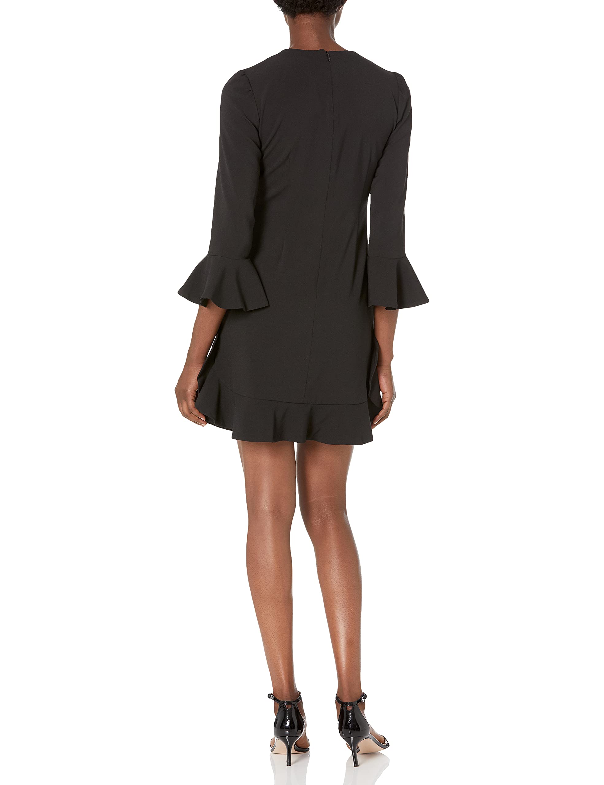 Jill Jill Stuart Women's Ruffle Sleeve Detail Dress, Black, 2