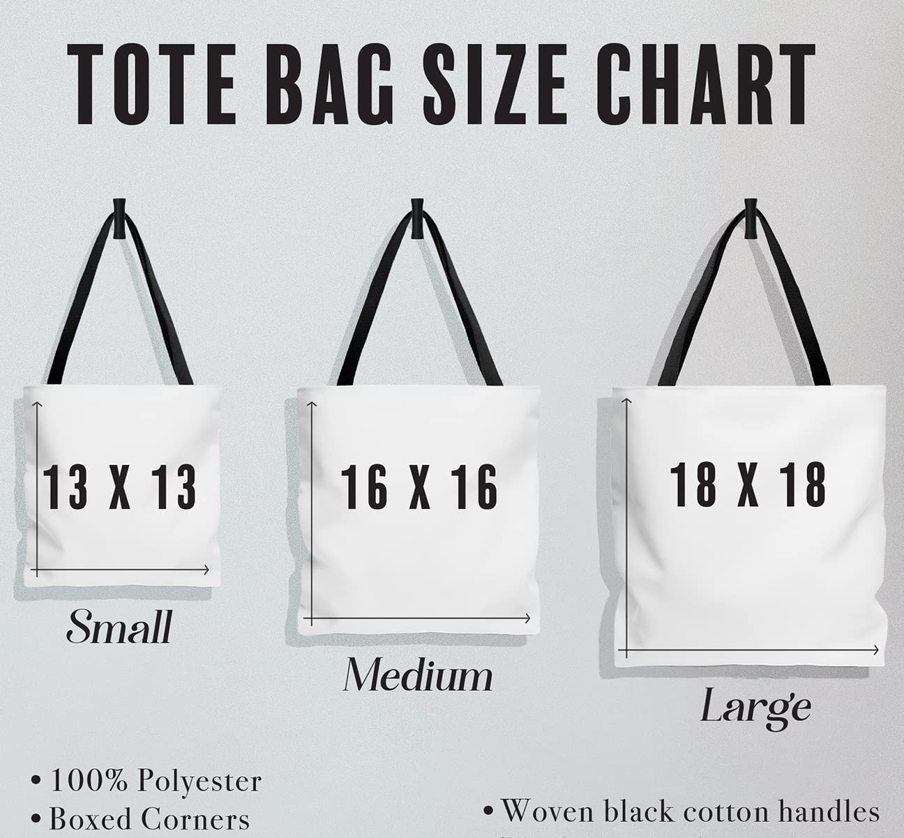 Personalized Tote Bag for Kids - Woodland Animals, Custom Name/Text, Reusable w/ Straps, Canvas Cloth Fabric, Customized Gift Idea for Boys/Girls/Children, Birthday/Christmas/Holiday Present, 13x13"