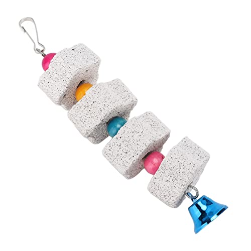 Tnfeeon Bird Beak Grinding Mineral Stone Colorful Bird Block Toys Parrot Break Grinding Stones Cages Bite Chew Training Toys Parrot