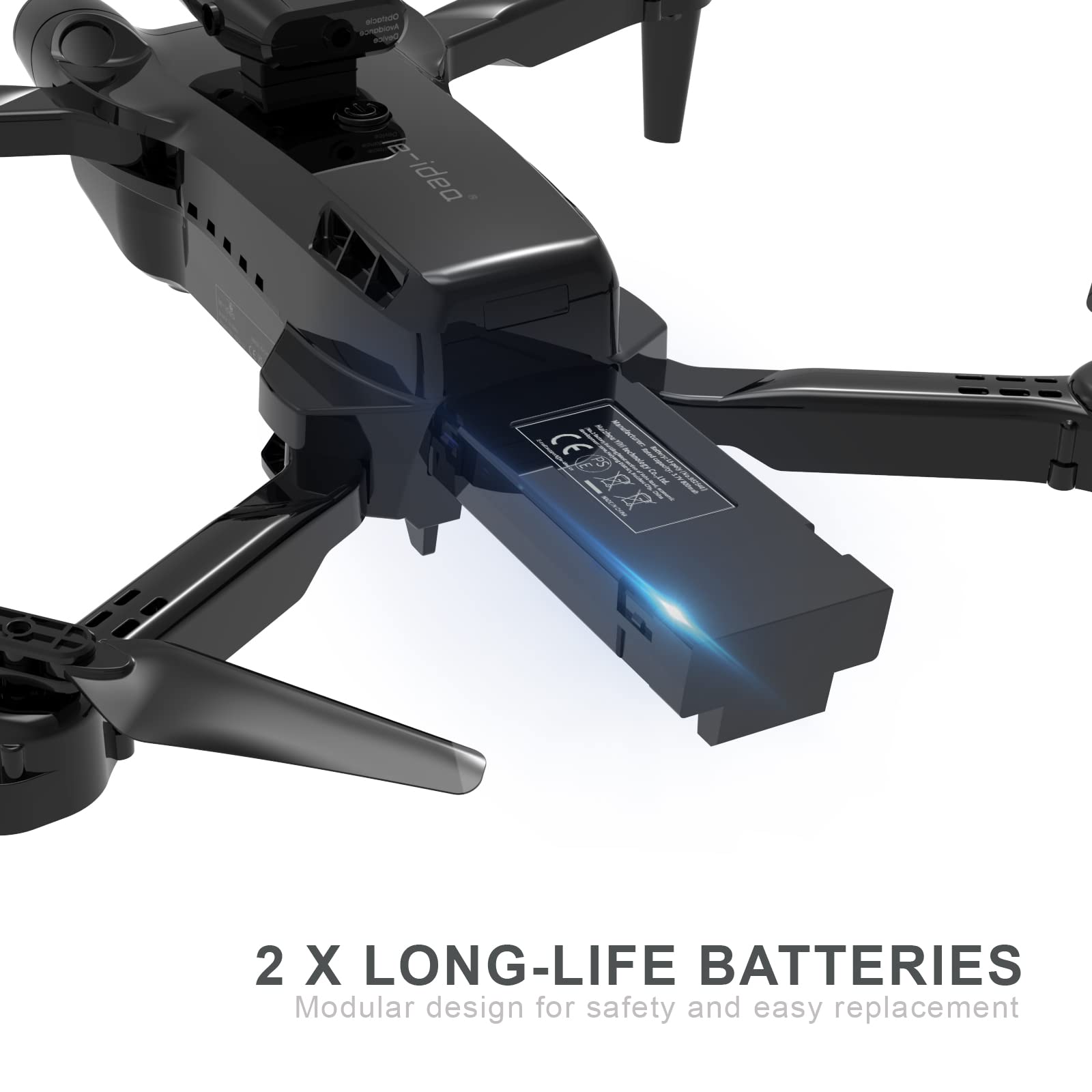 IDEA12 Mini Drones with 1080P HD Camera for Adults and Beginners, Foldable FPV RC Drone Quadcopter with 360° Active Obstacle Avoidance, Dual Cameras, 2 Batteries Helicopters Gifts