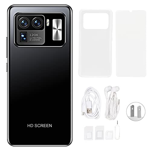 Smartphone, HD Screen Unlocked Mobile Phones, 6.1 Inch 4GB 64GB Cell Phone, 1080x1920 800W 3200W Camera Support Bluetooth GPS Microphone FM Radio(Matte Black)
