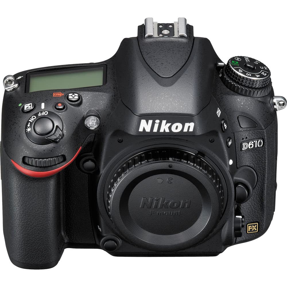 Nikon D610 24.3MP DSLR FX-Format Digital Camera with 28-300mm VR Lens (1540) Deluxe Bundle with 64GB SD Card + Large Camera Bag + Filter Kit + Spare EN-EL15 Battery + Telephoto Lens (Renewed)