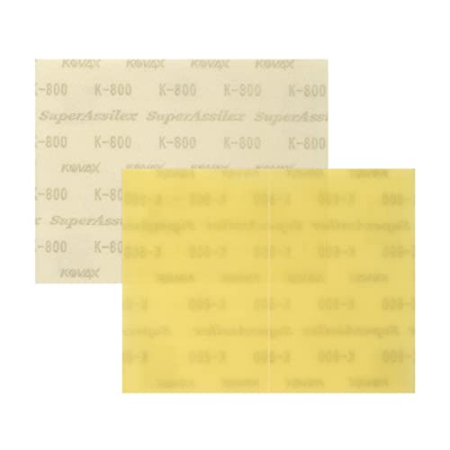 Super Assilex Flexible Sanding Sheets, Lemon K-800, Hook & Loop, 191-1509, 25 Sheets