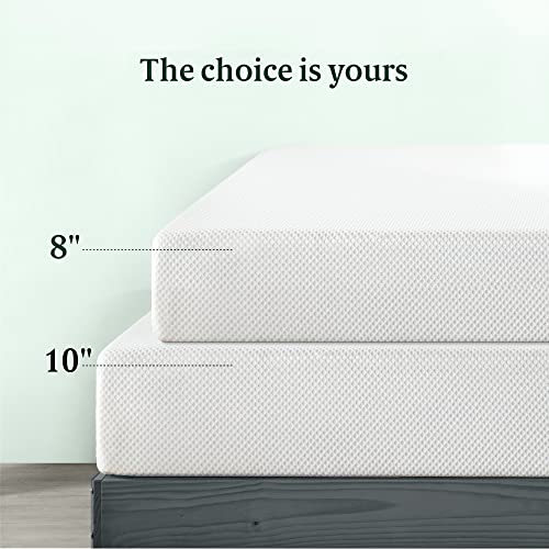 Zinus 10 Inch Green Tea Fresca Memory Foam Mattress/CertiPUR-US Certified/Bed-in-a-Box/Pressure Relieving/Made in USA, Full