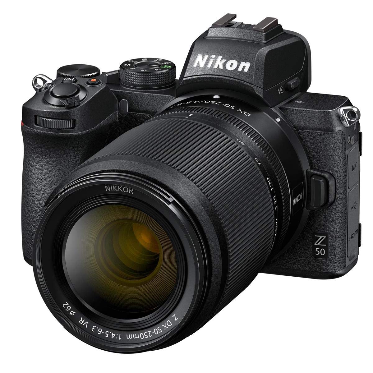 Nikon Z 50 DX-Format Mirrorless Camera with 16-50mm and 50-250mm VR Lens, Essential Bundle with FTZ Mount Adapter, Case, Filter Kits, 64GB SD Card, Wrist Strap, Cleaning Kit