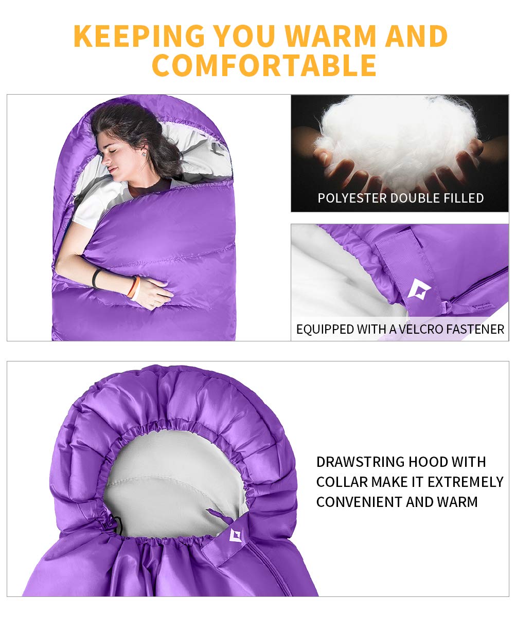 KingCamp Hooded Sleeping Bag: Lightweight and Windproof