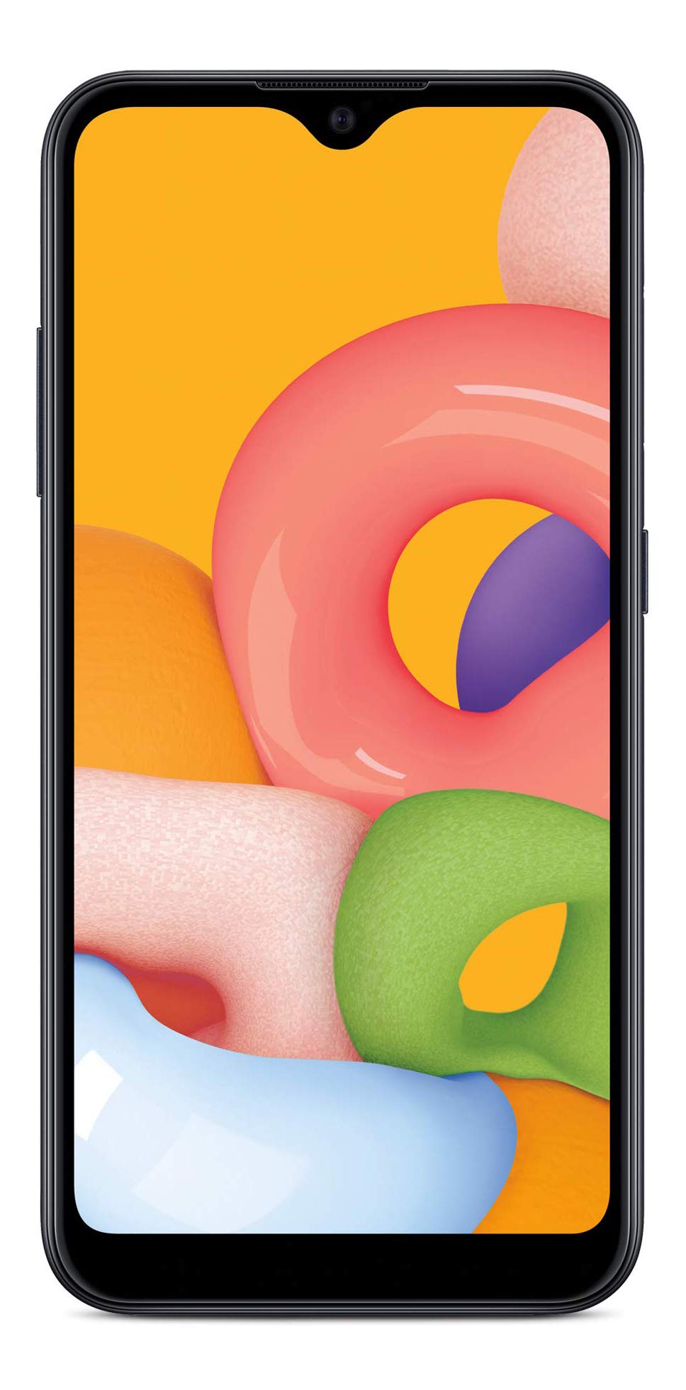 Simple Mobile Samsung Galaxy A01 4G LTE Prepaid Smartphone - Black - 16GB - Sim Card Included - GSM