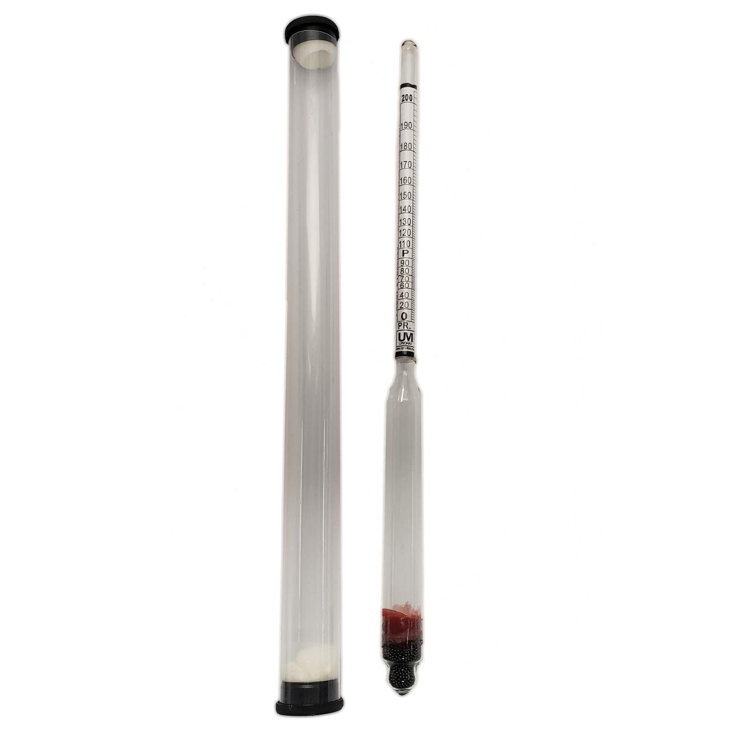 Upromax Deluxe Gift Brewing Set Hydrometer Alcohol 0-200 Proof, Unbreakable Jar, Test Tube, Digital Thermometer, Cloth Luxury Wooden Box Liquor & Spirits Lovers Distilled Alcohol Set Digital Scale