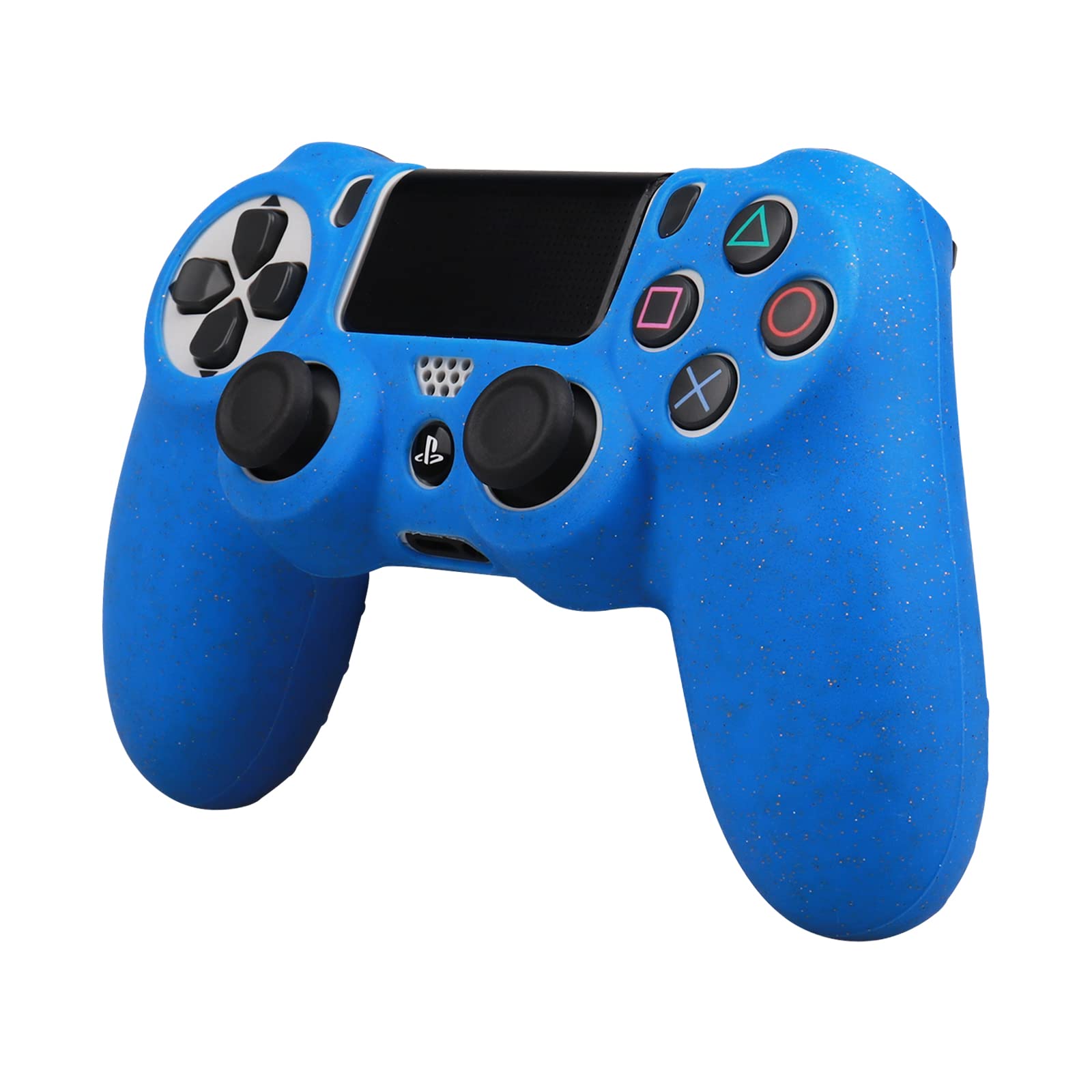 RALAN Controller Skin Glitter Anti-Slip Silicone Cover Protector Case Compatible with PS4 Slim/PS4 Pro Wireless/Wired Gamepad Controller with 4 Cat Paw Thumb Grip Caps & Black Pro Thumb Grip x 8.