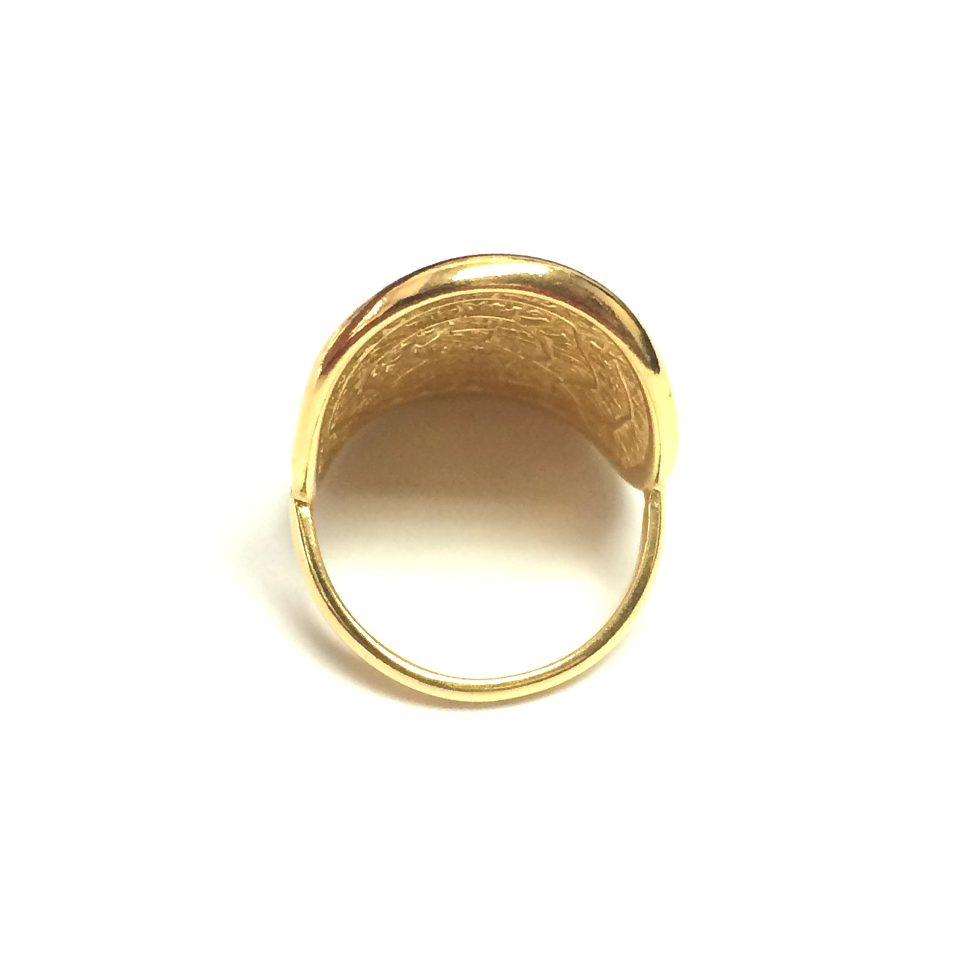 Jewelry Affairs Sterling Silver 18k Gold Overlay Greek Phaistos Disc Ring, Size 9