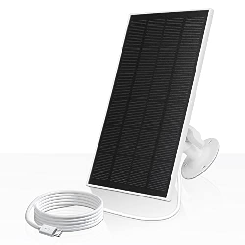 Solar Panel 5V 3W for Outdoor Solar Powered Security Camera,Waterproof Solar Panel with 3 Meter Micro USB Port Cable Compatible with Eufy Cam