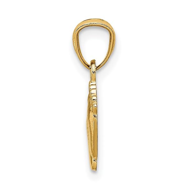 IceCarats 14K Yellow Gold Small Feet Necklace Charm Pendant Only