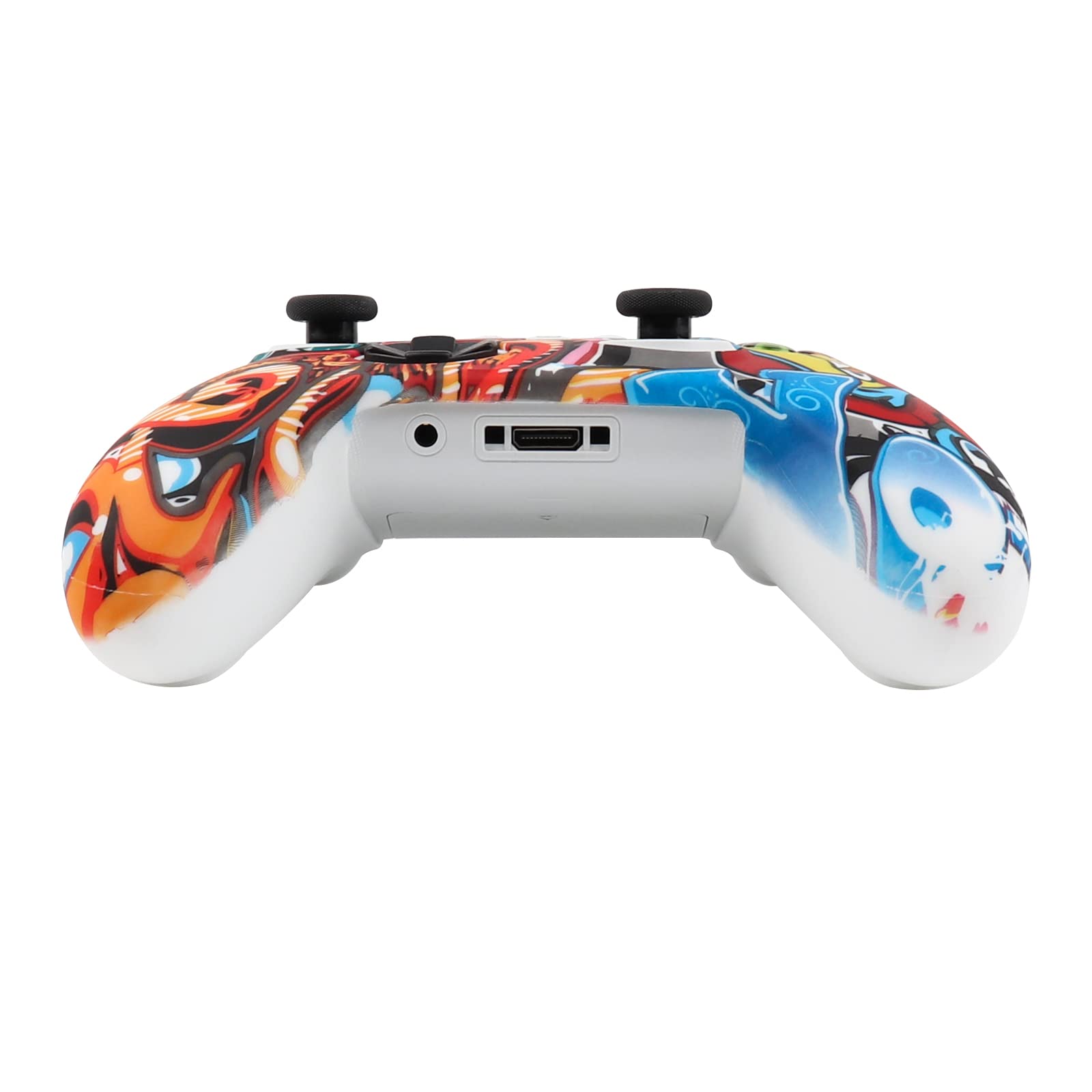 RALAN Controller Cover Skins for Xbox Series, Anti Slip Silicone Protector Compatible for Xbox Series S/X Controller (Black Pro Thumb Grip x 8,Cat + Skull Cap Cover Grip x 2)
