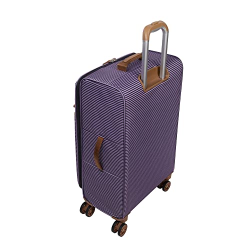 it luggage Beach Stripes 26" Softside Carry-On 8 Wheel Spinner, Blue/Pink
