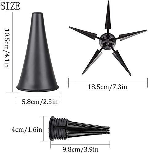 Jiayouy Black Portable Clarinet Stand Holder Foldable Support Metal 5-Leg Stand Wind Instrument Accessory