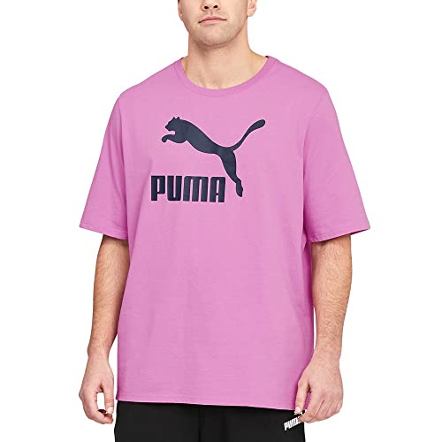 PUMA Mens Logo Crew Neck Short Sleeve Bt Athletic Casual Tops - Purple - Size XXXL