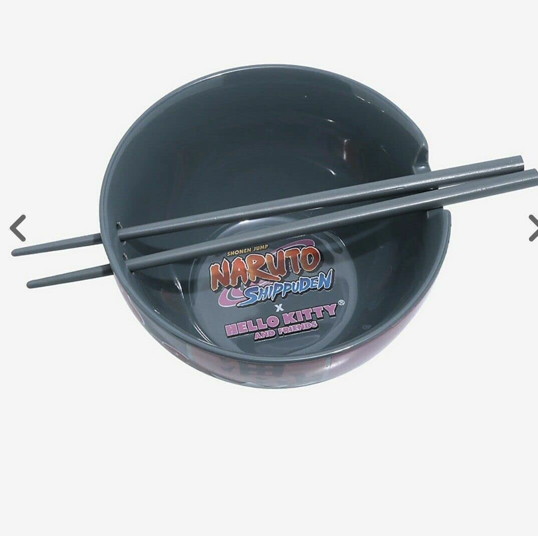 Naruto Shippuden X Hello Kitty And Friends Ramen Bowl With Chopsticks