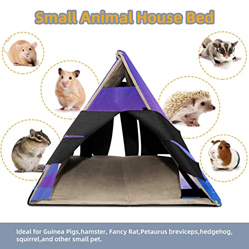Y-DSIWX Guinea Pig Hideout House Bed, Beach Night Coconut Tree Rabbit Cave, Squirrel Chinchilla Hamster Hedgehog Nest Cage