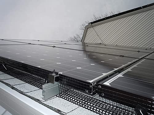 Senershuo 6in X 120ft Solar Panels Mesh for Bird.Solar Panels Bird proofing,Pest Barrie .60 Fastener Clips,Black PVC Coated Steel Solar Panel Fencing