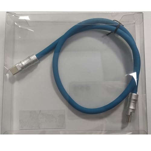 WLGQ USB C to USB C Cable, PD100W Skin-Friendly Liquid Silicone Material Fast Charging Cable USB Type C Interface Device Universal Charging Cable(Blue-6.6ft-2pcs)