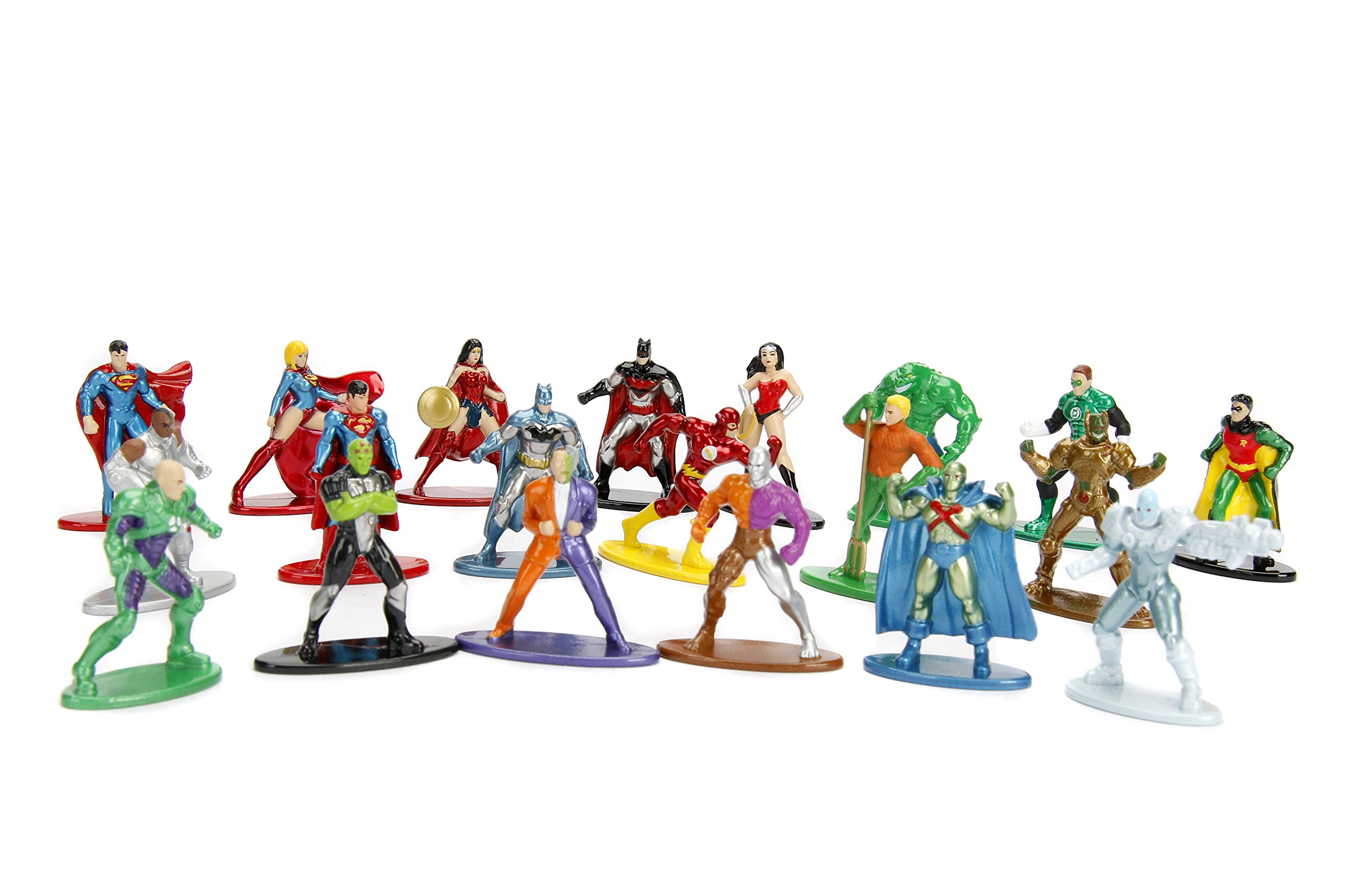 Jada Toys DC Comics 1.65" Die-cast Metal Collectible Figures 20-Pack Wave 1, Toys for Kids and Adults, Multi-Color (84409)