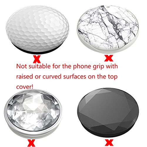 Swappable Covers for Collapsible Phone Grip & Stand Replacement Top Covers for Get a Different Design On Your Expanding Phone Grip Removable(6pack)