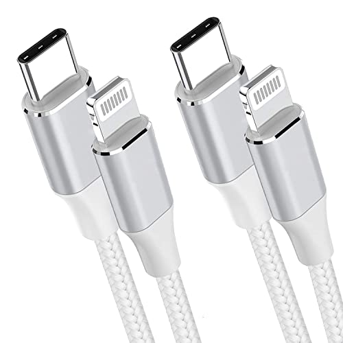 USB C to Lightning Cable 2Pack 6FT [Apple MFi Certified] iPhone Fast Charger Type C Charging Cord Power Delivery Nylon Braided USBC Cable for iPhone 11 14 13 12 Pro Max Mini/XS/Max/XR/X/8/8Plus/iPad