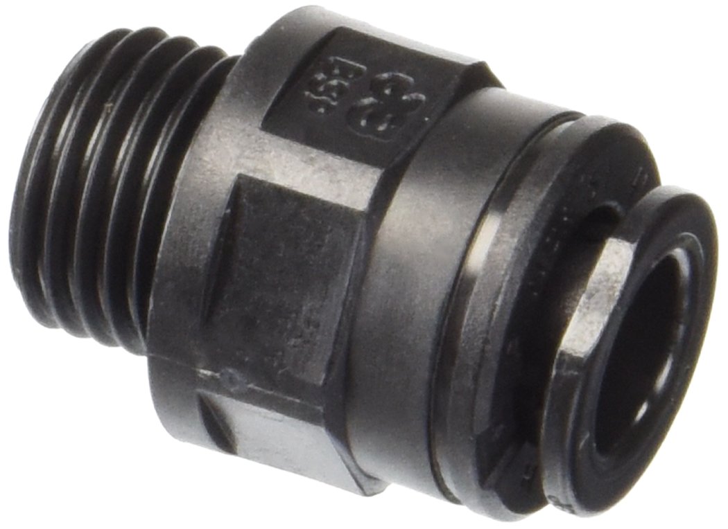 John Guest PM010812E Male Connector, 8 mm x 1/4" BSPP (Pack of 10)