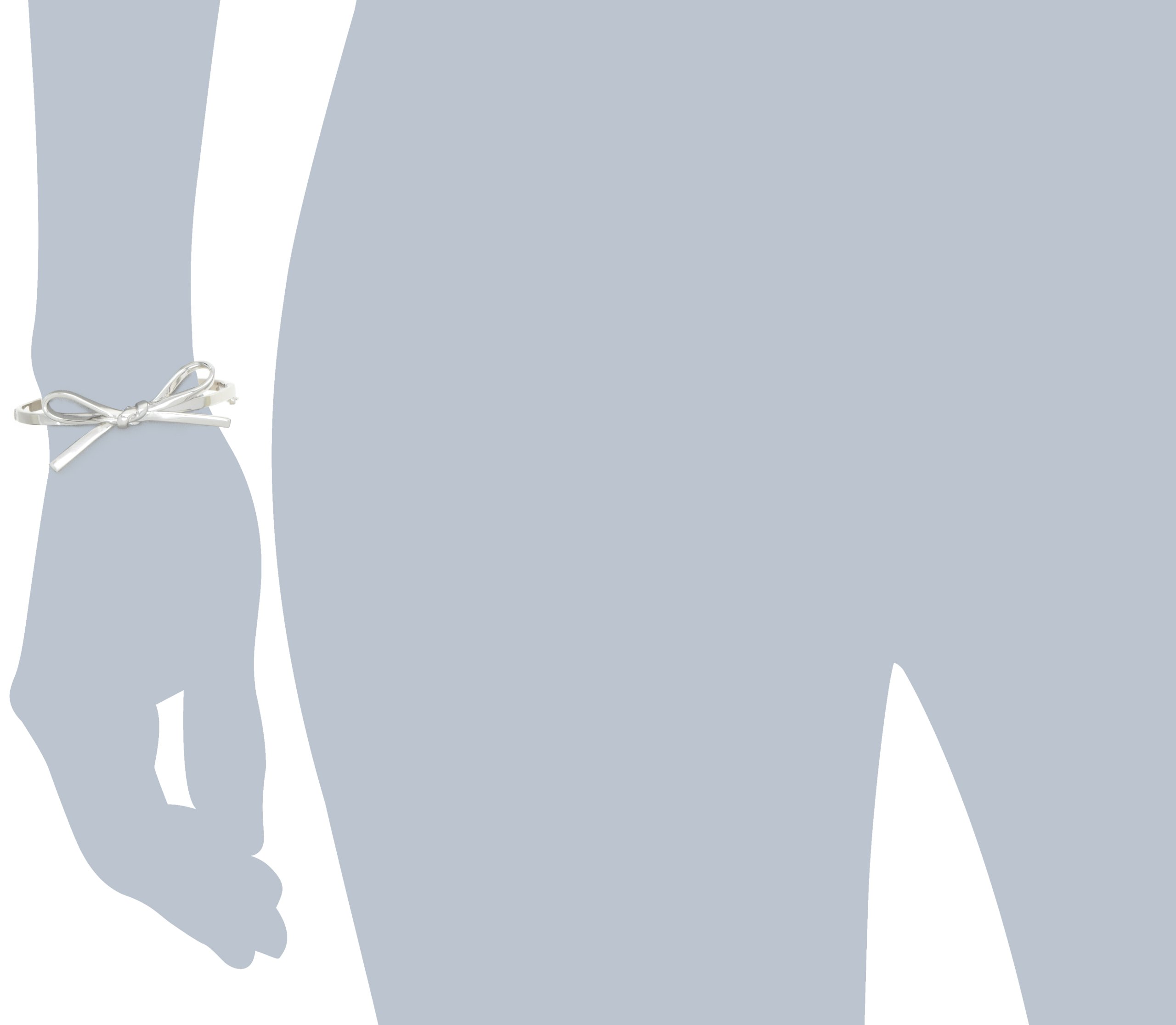 kate spade new york "Skinny Mini" Silver-Tone Bow Bangle Bracelet