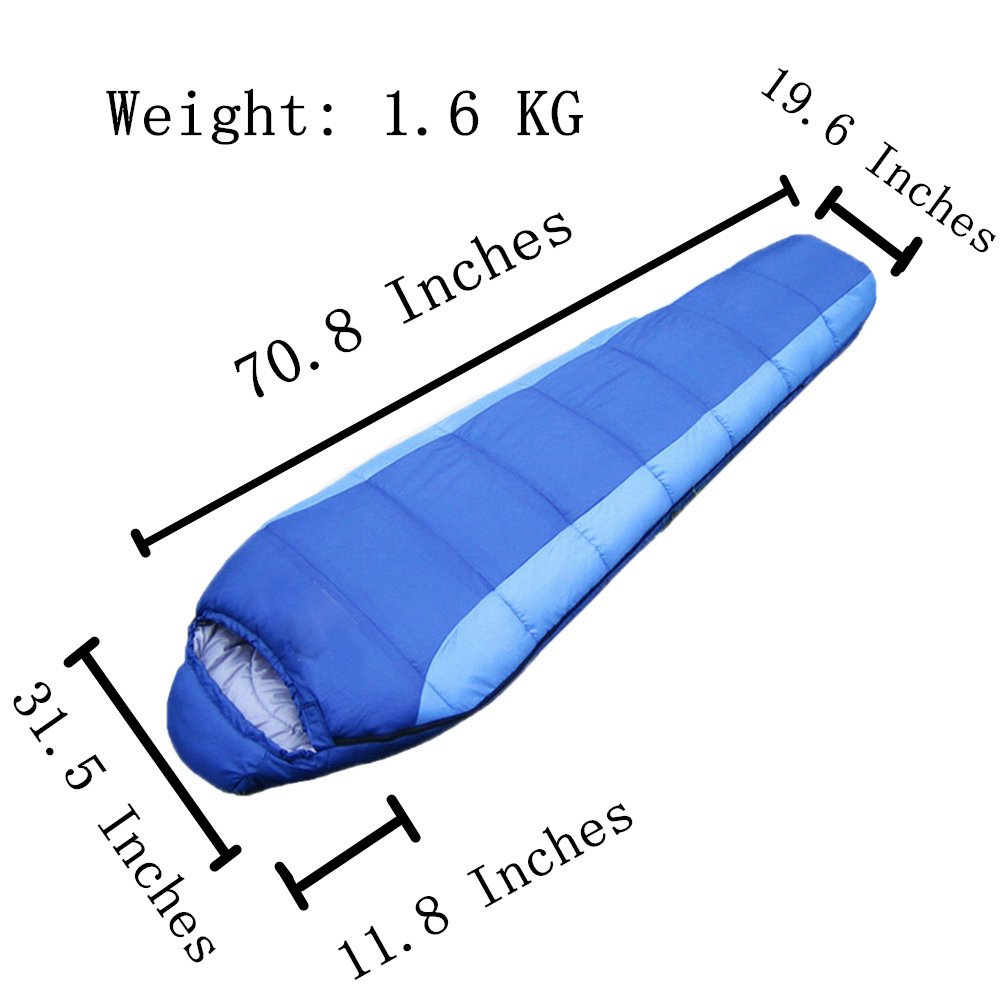 ihoven Camping Sleeping Bag, Lightweight Portable Waterproof Envelope Mummy Sleeping Bags Comfort With Compression Sack Perfect for Camping, Hiking, Traveling, Backpacking (mummy)