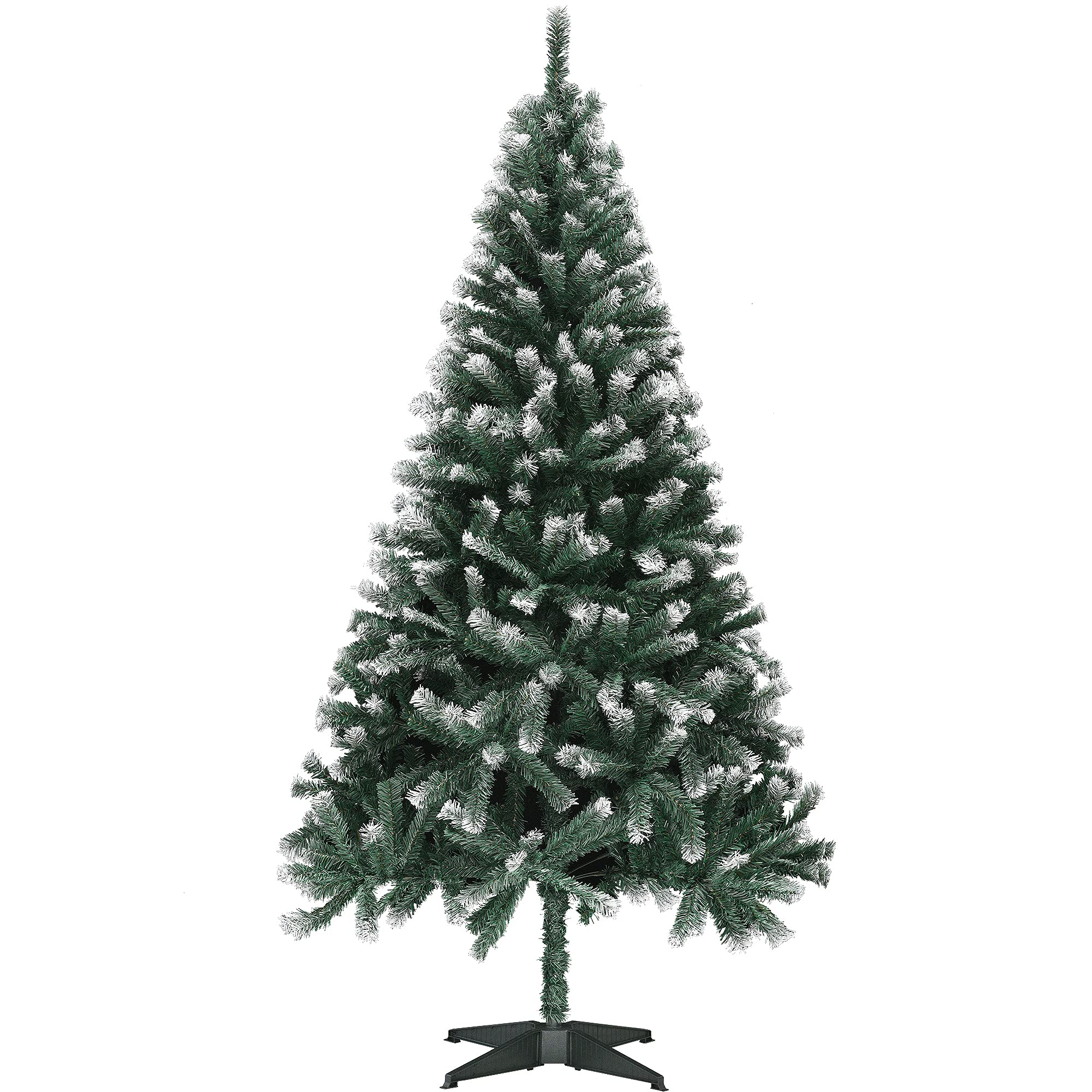 LOKASS 6ft Christmas Tree Artificial Xmas Pine Tree with Detachable Stand for for Home, Office, Party Decoration, Christmas Season, Partially Flocked Design & Metal Hinges & Easy Assembly