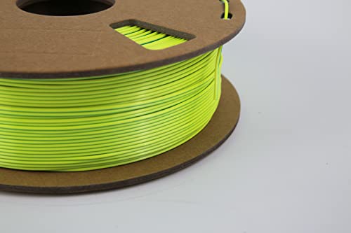 ZLR 3D Printer Filament, PLA Silk Dual Color 1.75mm, 3D Printing Materials 1kg Dimensional Accuracy +/- 0.02mm for 3D Pen and Ender 3, Color Violet and Yellow