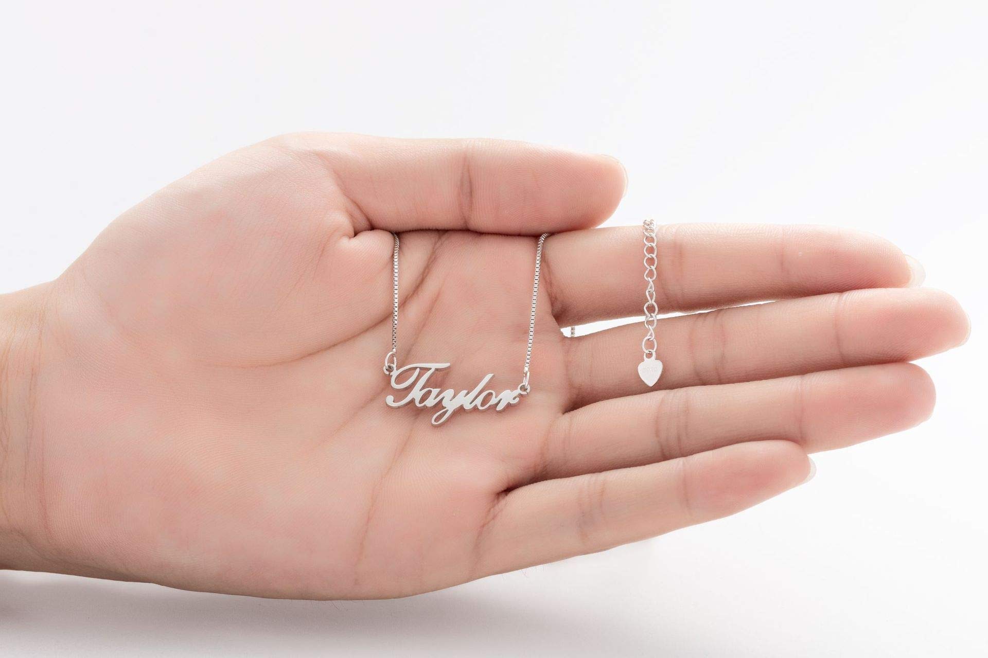 Lutilo 925 Sterling Sliver Custom Name Necklace Personalized Initial Necklaces Pendant Jewelry Gift for Her (Bella)