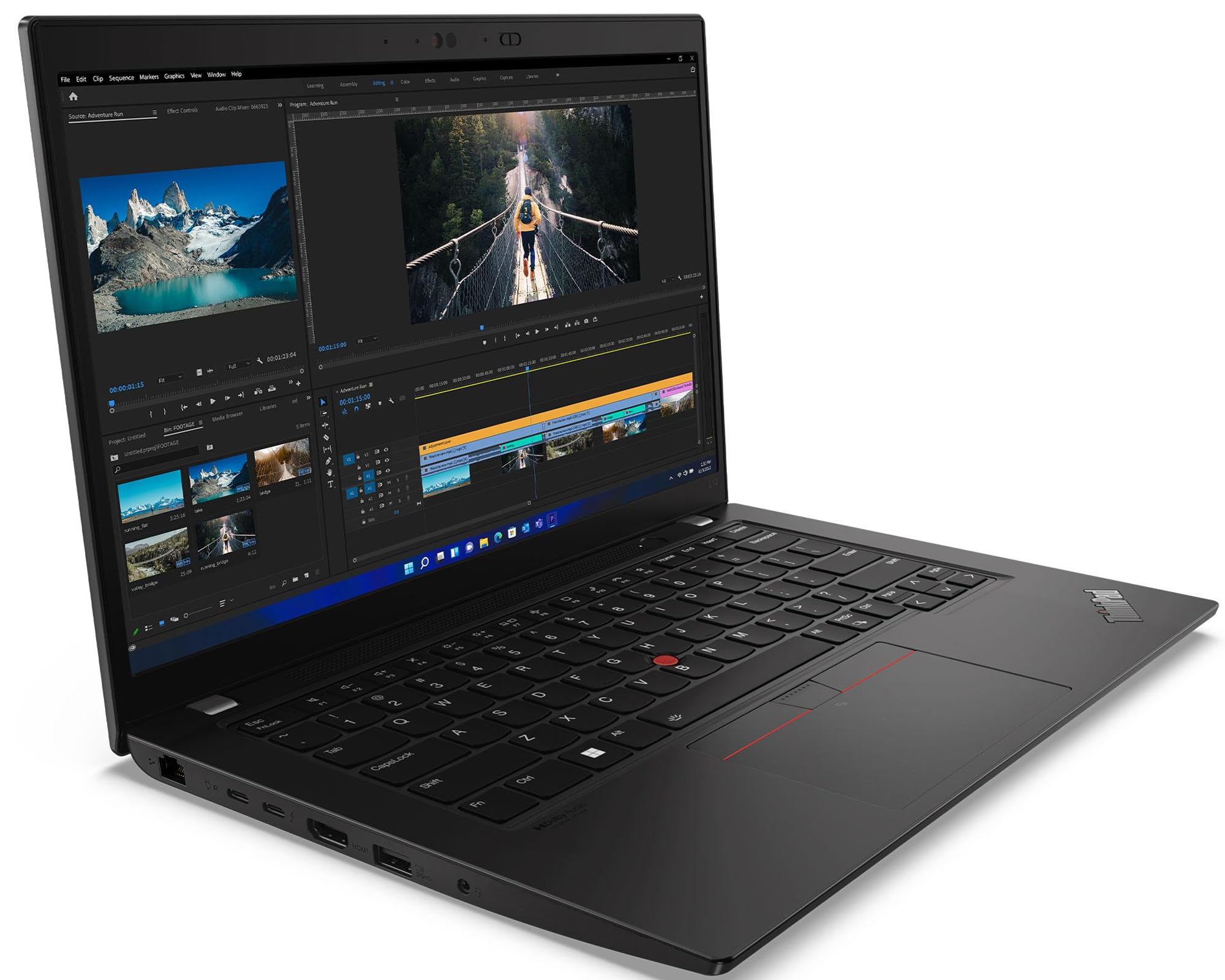 Lenovo ThinkPad L14 Gen 3 Touchscreen 14.0" FHD IPS Home & Business Laptop (Intel i5-1235U 10-Core, 16GB RAM, 256GB PCIe SSD, Intel Iris Xe, WiFi 6, Bluetooth 5.2, Webcam, HDMI, Win 11 Pro) with Hub