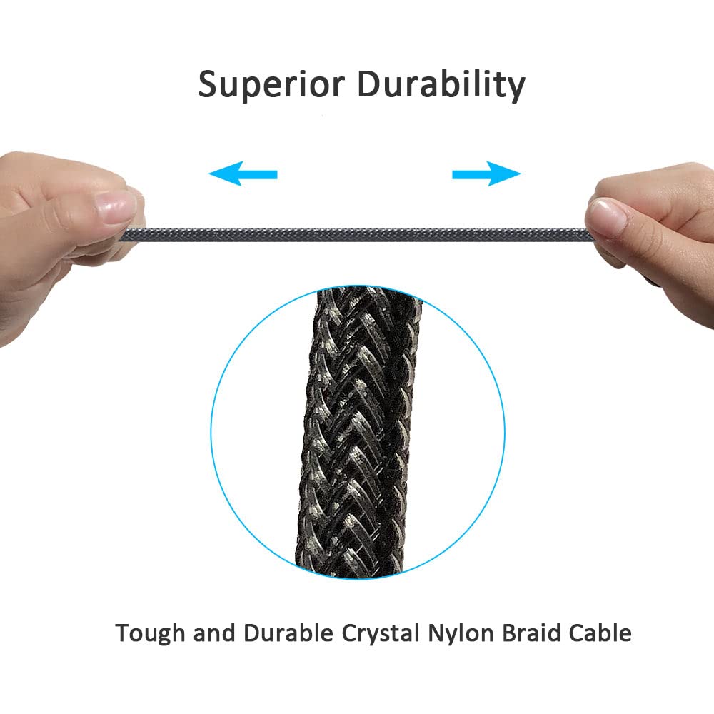 QJYTH Chat Link Cable Compatible with Elgato HD60,HD60S,HD60Pro, Party Chat Link Audio Adapter Cable Compatible with PS4/PS5 Chat Wire 2.0 M (Nylon Braided)