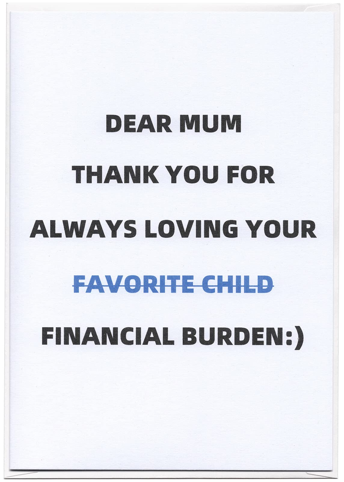 Ikassong Funny Card for Mom Birthday Mother's Day 5.3 x 7.6 with 2 Envelopes