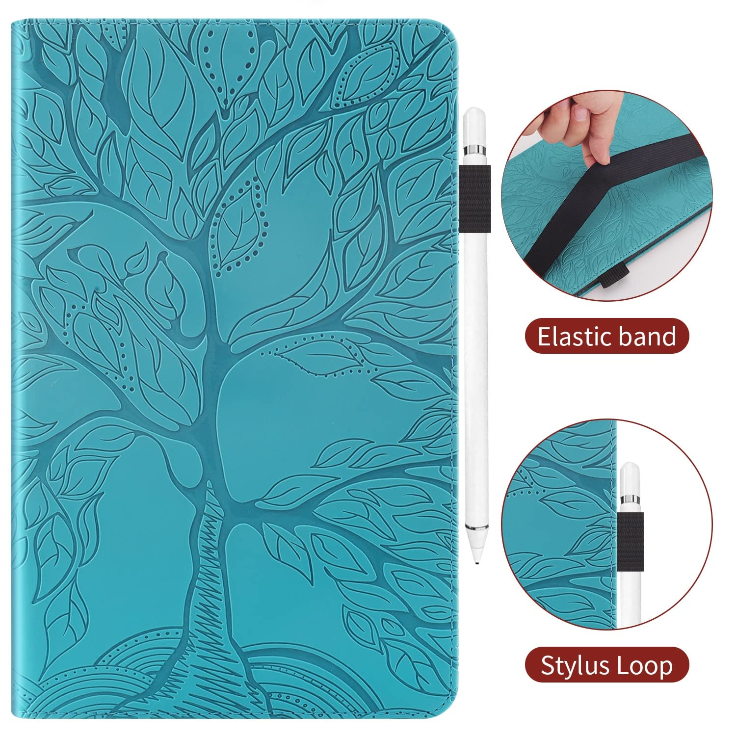 Tablet PC Case Bag Sleeves Compatible with iPad Mini 6 Generation, iPad Mini 6 Case (8.4-inch, 2021) PU Leather Case Flip Wallet Protective Cover Tree of Life Tablet Case Card Slot Tablet PC Cover
