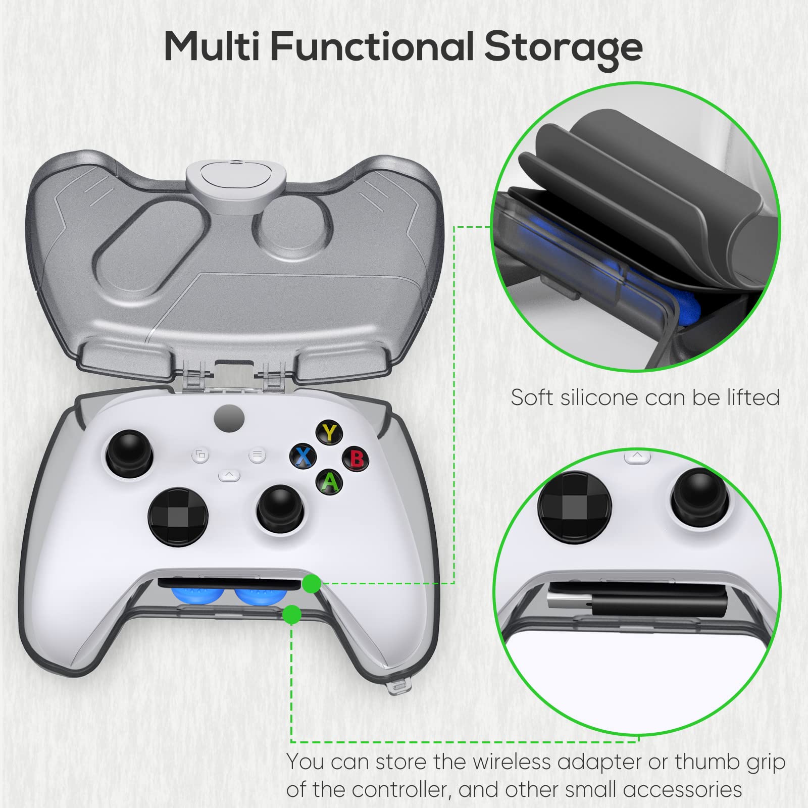 Protective Controller Case for Xbox Series X/S Controller, GORIXER Dust-Resistant, Shock-Proof Compact Hard Shell Protector Cover for PS5 Dualsense, Xbox One, Xbox Series X/S Controller