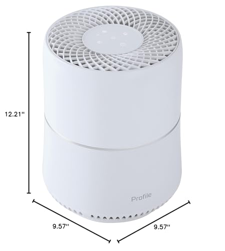 Profile Air Purifier | Removes Allergens, Odors & Other Impurities | Complete With Air Quality Sensor for Auto Fan Adjustment & Child Lock | Low Volume | Perfect for Small Rooms | White