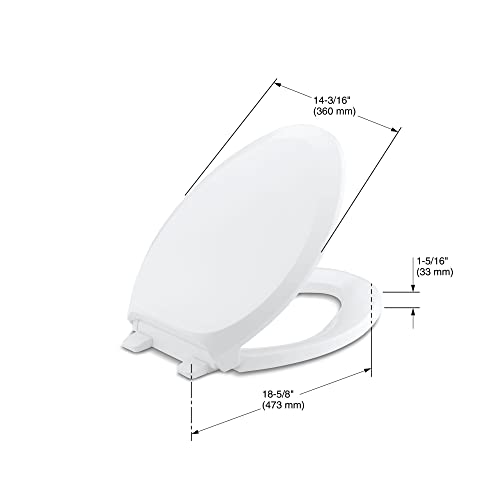 KOHLER 4713-0 French Curve Toilet seat, Elongated, White